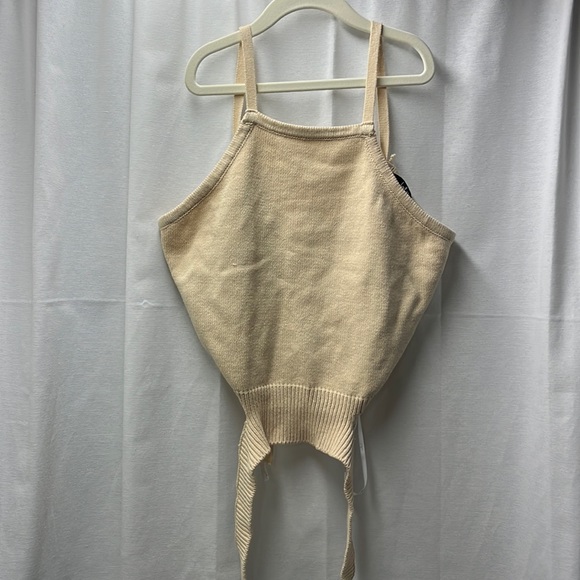 Lulu's | Tops | Lulus Cream Open Back Apron Tank M | Poshmark